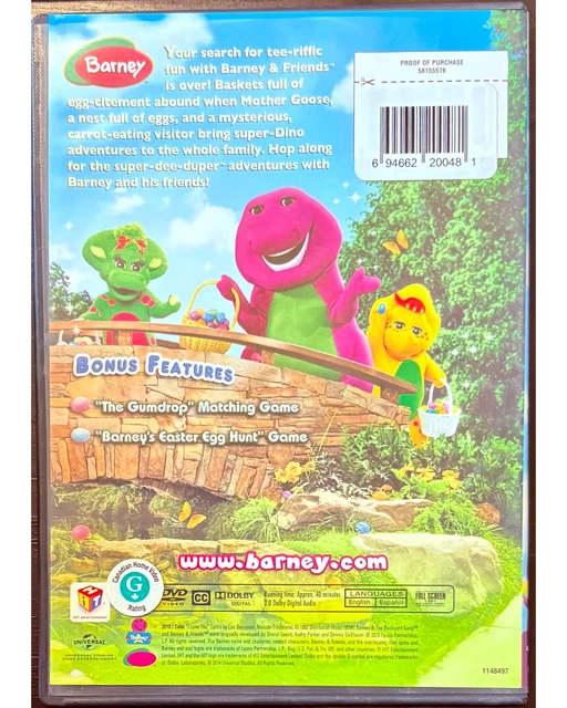 BARNEY: EGG-CELLENT ADVENTURES (DVD, 2010) Children Hit Entertainment ...