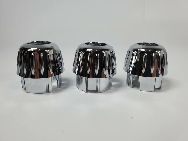 (SET/3) CHROME AC Heater Control Outer Knobs for 2006+ Kenworth W900 ...