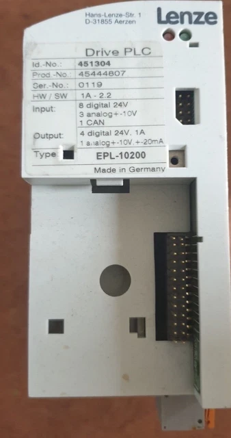 LENZE DRIVE PLC Type: EPL 10200. mit Extension Board 03 EPZ-10203 EUR 200,00 - PicClick DE