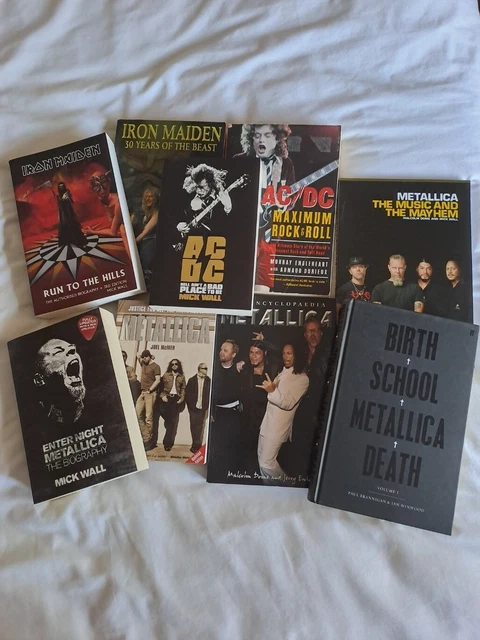 ROCK/METAL BOOKS METALLICA Ac/Dc Iron Maiden Bargain Bundle Of 8 All In ...