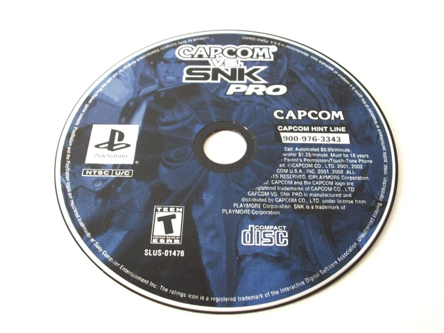 CAPCOM VS SNK Pro PS1 PlayStation 1 Game Disc Fighting Millennium Fight ...
