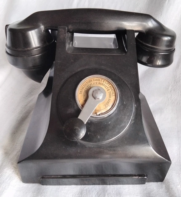 VINTAGE OLD ANTIQUE wind up bakelite telephone phone ericsson £0.99 ...