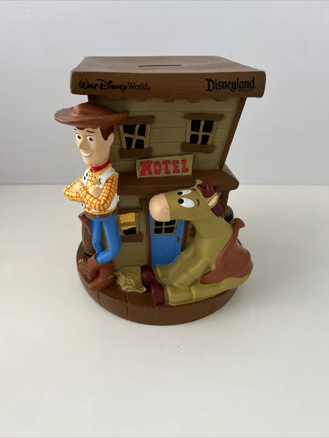 PIXAR WALT DISNEY Toy Story Woody, Jessie, Bullseye Coin Bank Piggy ...