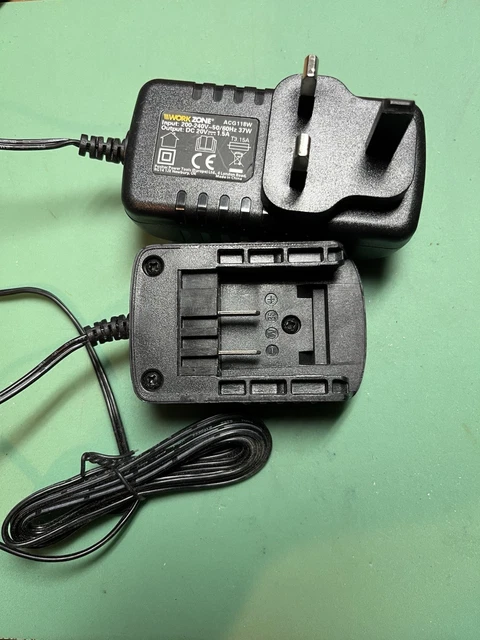 WORKZONE 18V FAST 1.5A Li-Ion Drill Power Tool Battery Charger ACG118W ...