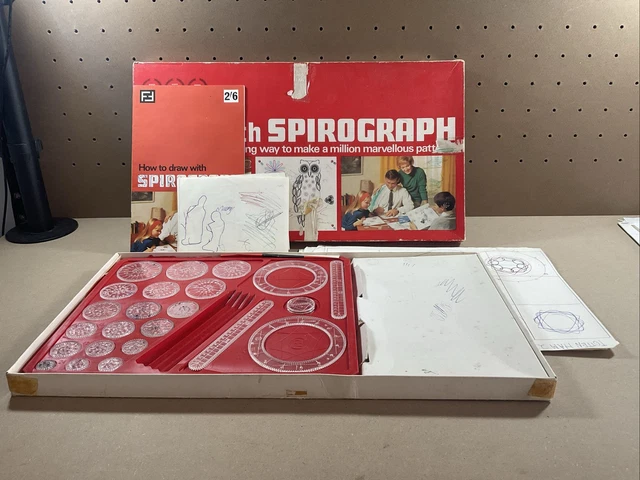 VINTAGE SPIROGRAPH ORIGINAL Denys Fisher Boxed with Instructions Game ...