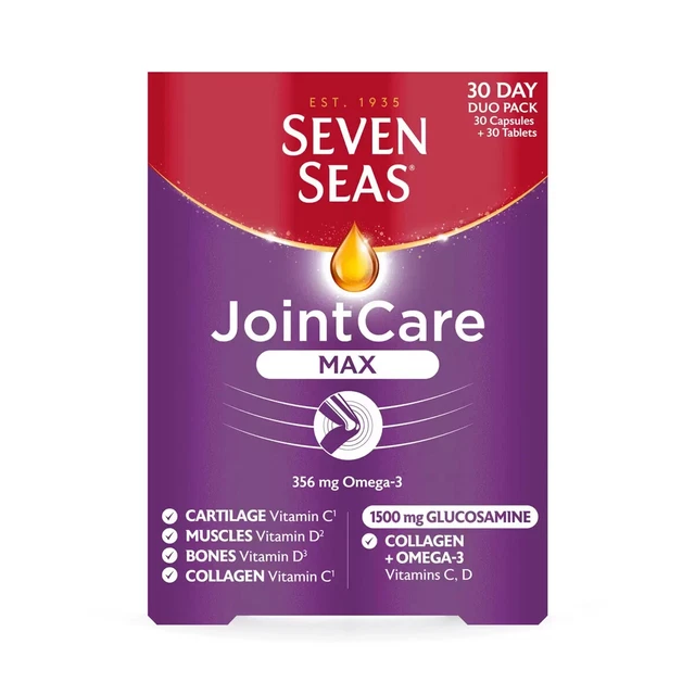 SEVEN SEAS JOINTCARE Max Duo 1500mg Tablets - 60 Count DUO PACK £18.50 ...