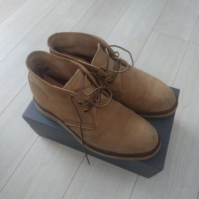 RED WING 3143 Mojave Rough Out Plain Toe Work Boots Beige Men's Size US ...