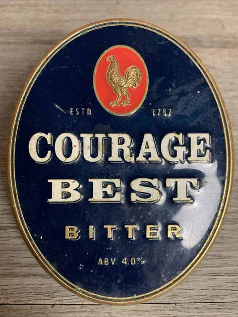ORIGINAL COURAGE BEST Bitter Bar Font Man Cave Plaque £15.00 - PicClick UK