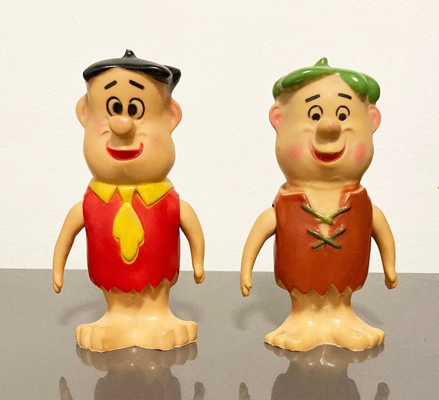 Vintage Fred Flintstone And Barney Rubble Knickerbocker 5 12 Vinyl Toys 1961 9400 Picclick Ca