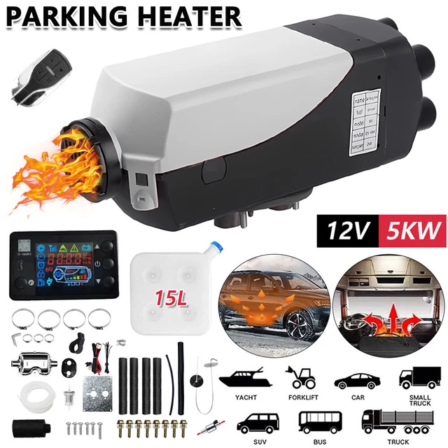 12V 2/5KW DIESEL Air Heater Caravan Camper Van Motorhome Night Parking ...