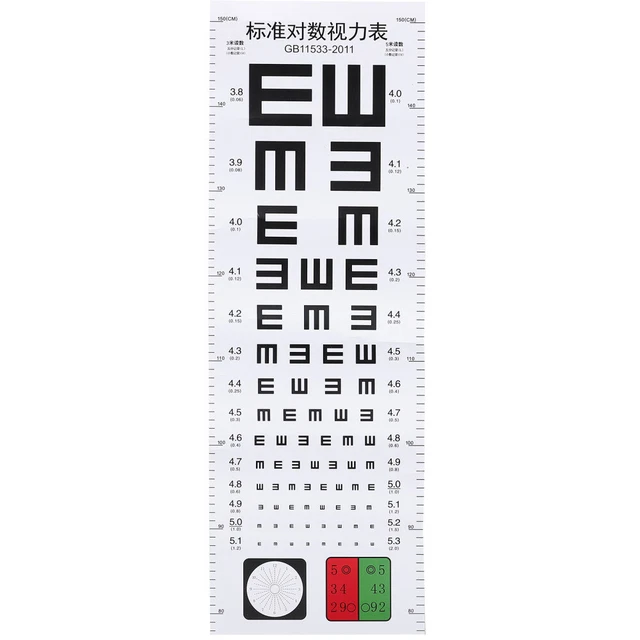 PORTABLE WALL CHART For Eye Test Visual Testing Chart for Wall £6.03 ...