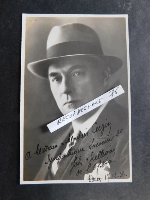CARTE PHOTO AUTOGRAPHE DEDICACE JOHN SULLIVAN au THEATRE DES ARTS A ...