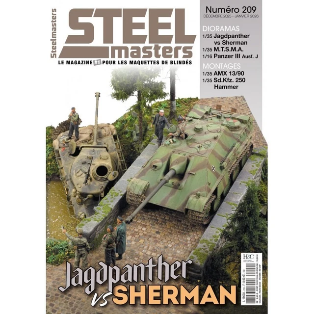 STEELMASTERS N°209, DEC 2025-janv 2026, Jagdpanther vs Sherman, AMX13 ...