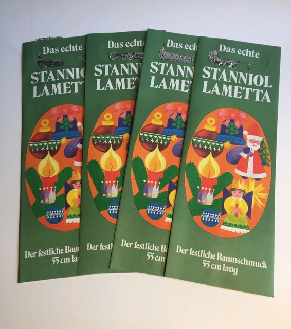 CHRISTBAUMSCHMUCK DAS ECHTE Stanniol Lametta Silber 4 Pack. EUR 20,00 ...