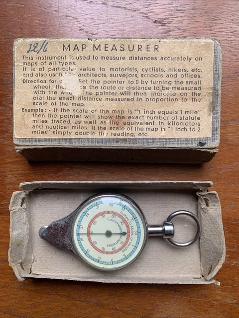 VINTAGE GERMAN OPISOMETER Map Measure Scale double sided JAKAR in box £ ...