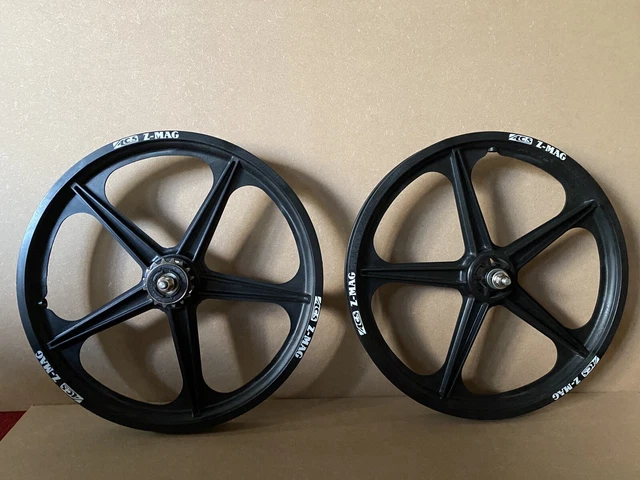 NOS ACS Z Mag Old School BMX Wheel Set 20 in 5 Spoke 3/8 80s- Slotted ...
