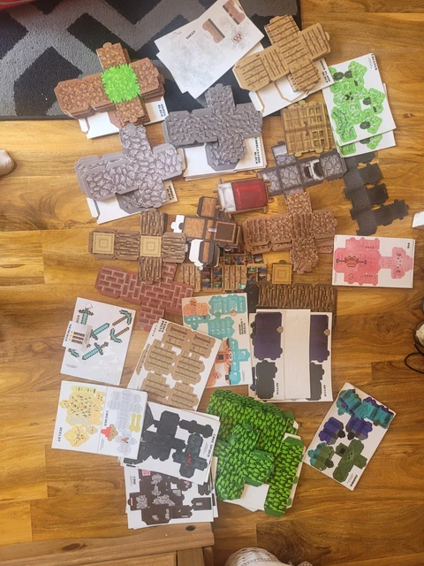 MINECRAFT OVERWORLD PAPERCRAFT, build your own sets £5.00 - PicClick UK
