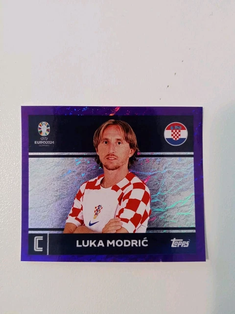 TOPPS UEFA EURO 2024 Sticker Purple/Purple/Parallel/Luka Modric/CRO 2 £ ...