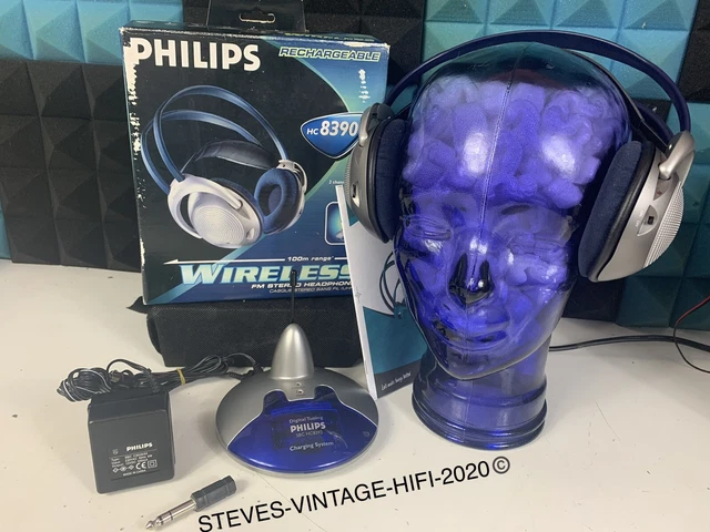 PHILIPS SBC-HC8390/05 UHF Wireless Headphones NEAR MINT BOXED RARE L@@K ...