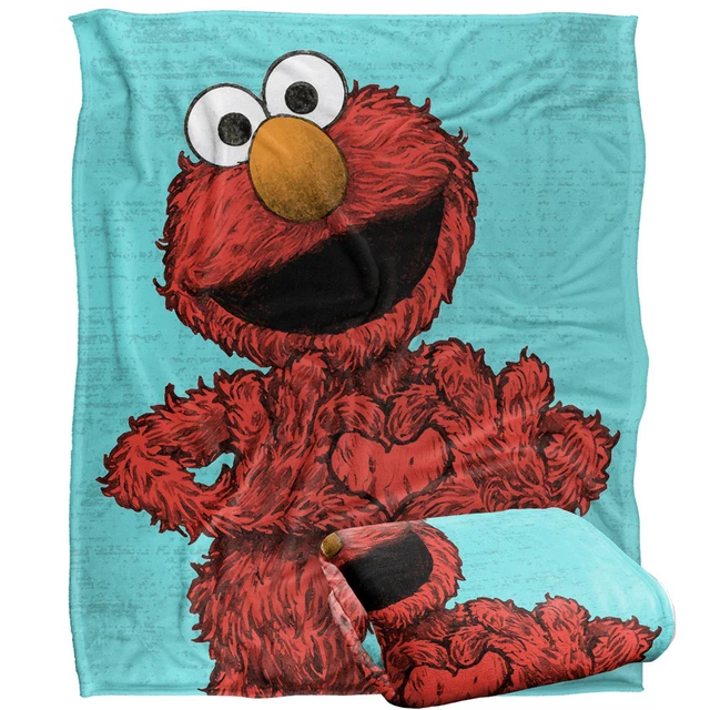 SESAME STREET ELMO Painted Officially Licensed Throw Blanket 152 x 127 ...