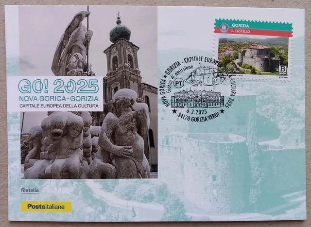 ITALY 2025 NOVA Gorica Gorizia - The Castle PHILATELIC POSTCARD GORIZIA ...
