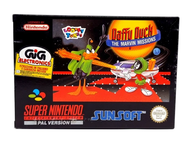 DAFFY DUCK THE Marvin Missions Super Nintendo SNES 💎 New Old Stock 💎 ...