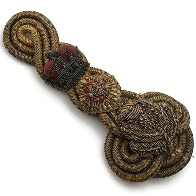 VICTORIAN ROYAL SCOTS Regiment Cloth Bullion Epaulette Pip RANK COLONEL ...