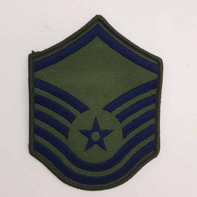 VINTAGE US AIR Force Master sergeant rank insignia cloth patch 5 + 1 ...