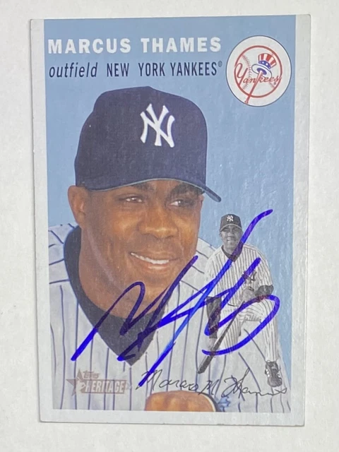 CARTE SIGNÉE MARCUS Thames #43 2003 NY New York Yankees voiture MLB RAD ...