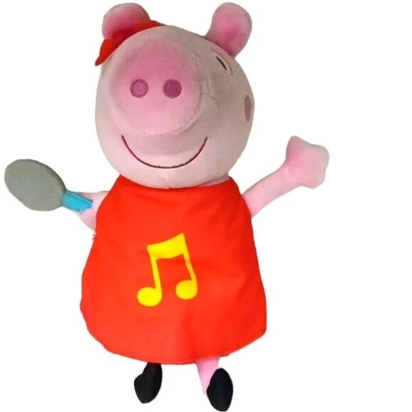 HASBRO PEPPA PIG Oink-Along Songs Peppa Singing Plush Doll with Red ...