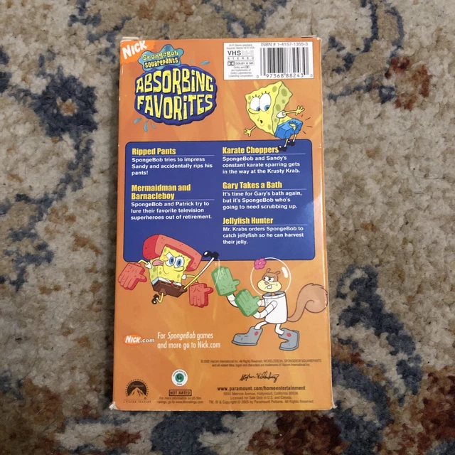 SPONGEBOB SQUAREPANTS - Absorbing Favorites (VHS, 2005) Nick ... SPONGEBOB SQUAREPANTS - Absorbing Favorites (VHS, 2005) Nick ...