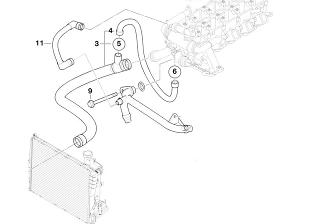 BMW GENUINE COOLING System Water Hose/Pipe E46 Replacement Spare ...
