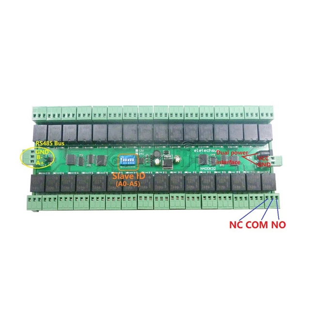 16 CHANNEL DC 12V RS485 Relay Module Modbus RTU Switch Module (with Rail Box) $39.15 - PicClick AU