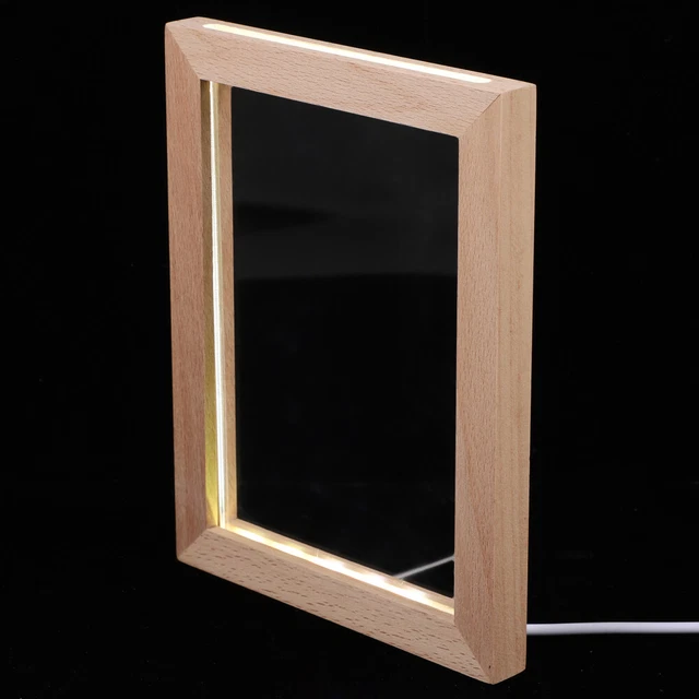 CADRE LUMIÈRE LED Support De Bureau Avec Lampe Veilleuse Lumineux En ...