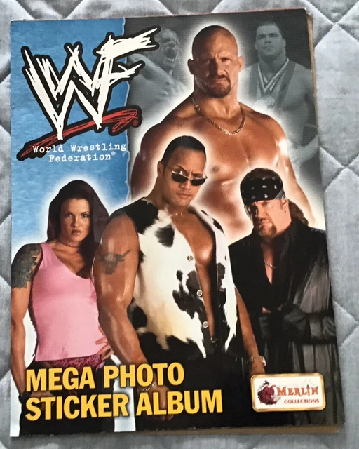 WWE WWF WRESTLING COMPLETE Merlin Mega Photo Sticker Album £14.99 ...