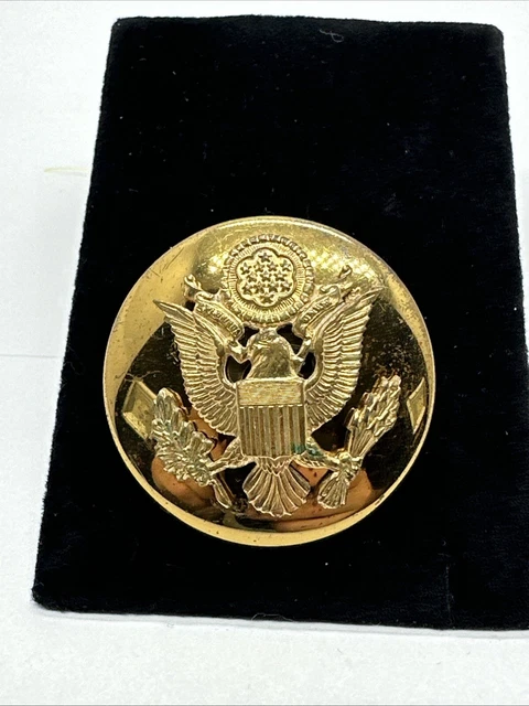 VINTAGE POST WWII Brass US Military Army HAT PIN Badge w/ Eagle E Pluribus Unum £20.43 - PicClick UK