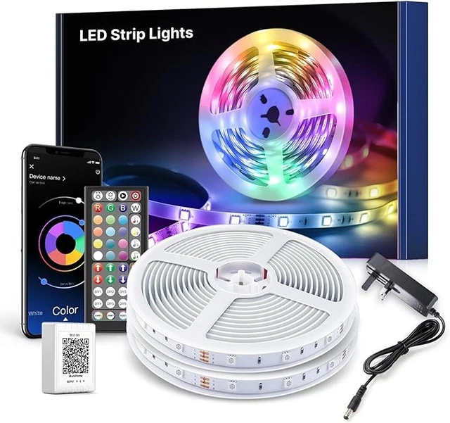 30M LED STRIP Lights, Ultra Long Bluetooth RGB Light Strips with Remote ...