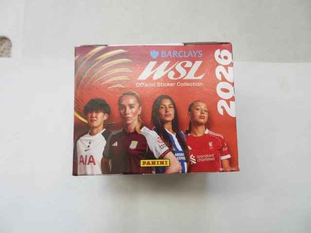 PANINI BARCLAYS WSL 2026 Sticker Box - 50 Packets - Womens Super League ...