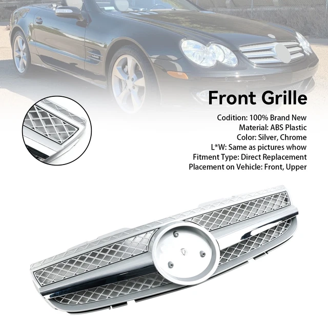 FRONT BUMPER UPPER Grill Pour Mercedes R230 SL550 SL600 2007-2008 1 Fin ...