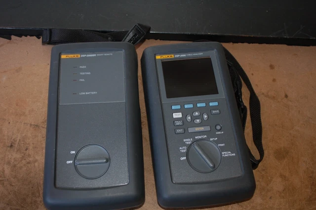 FLUKE DSP-2000 CABLE Analyser & Fluke Dsp-2000Sr Smart Remote £164.99 ...
