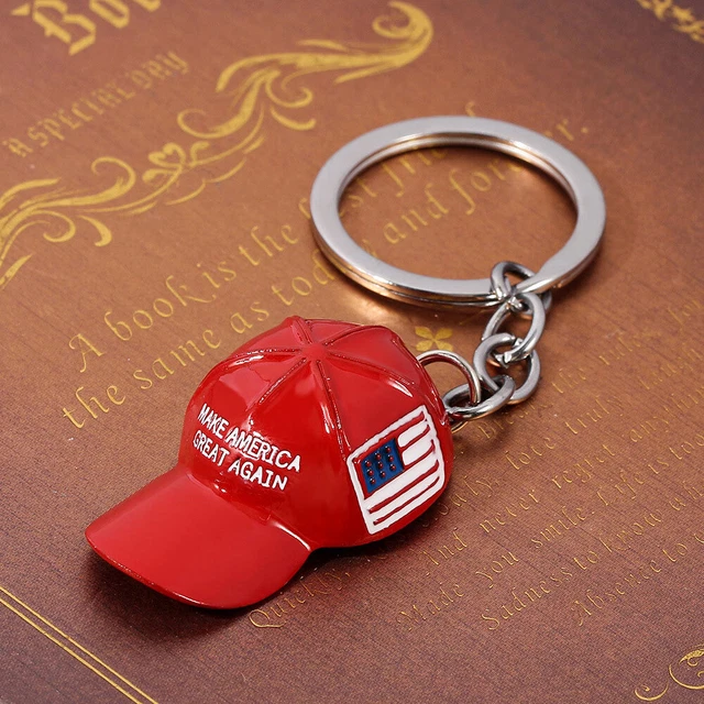 DONALD TRUMP KEYCHAIN Maga Hat American Flag Make America Great Again ...