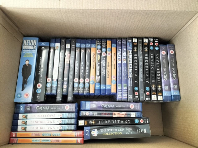JOB LOT OF x 35 DVD Blu-Ray Films Box Sets Brand New Sealed Bundle £29. ...