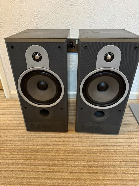 B&W DM601 BOOKSHELF Speakers Pair 2.0 Wired Banana Jack Input Black £67 ...