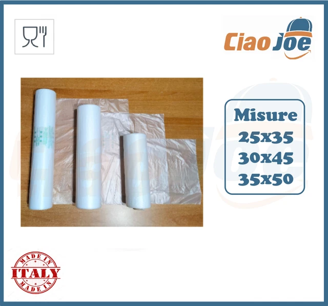 SHOPPER BUSTE MONOUSO Hd Rotolo Ortofrutta Monouso Macelleria 25X35 ...