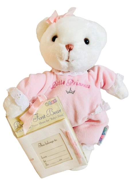 VINTAGE EDEN LITTLE Princess Baby First Bear Soft Toy Teddy Girls Pink ...