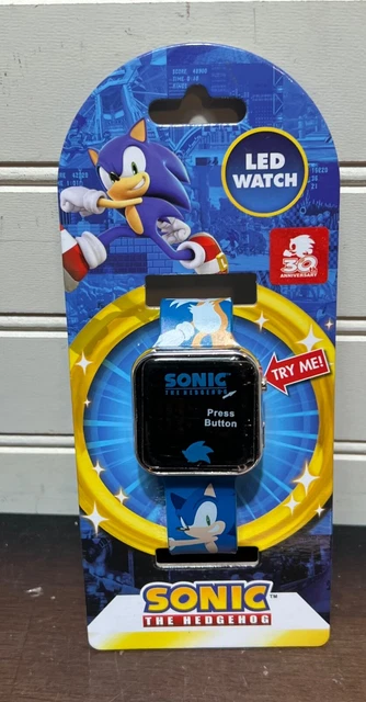 NEW SONIC THE Hedgehog 30th Anniversary Kids LED Wrist Watch £13.37 ...