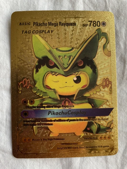 PIKACHU MEGA RAYQUAZA Gold Display Pokémon Card UK EUR 2,54 - PicClick DE