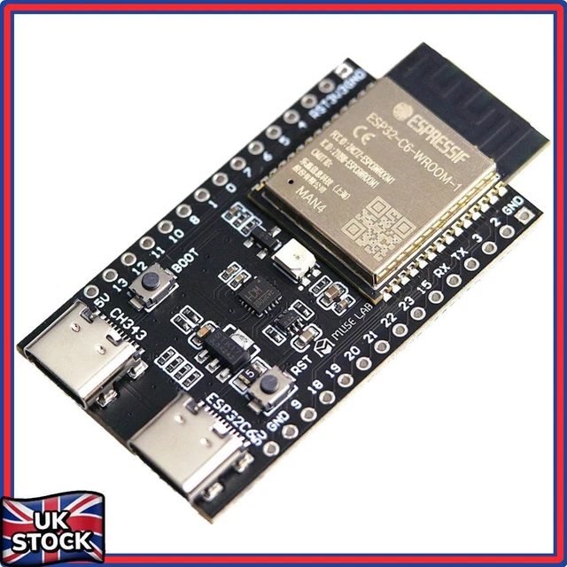 Esp32 C6 Minimum System Board Risc V Esp32 C6 Wroom 1 Demo Board 512kb
