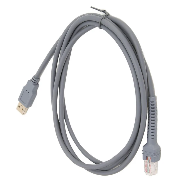 BARCODE SCANNER CABLE USB Scan Cable For Symbol LS2208 LS2208AP LS1203 ...