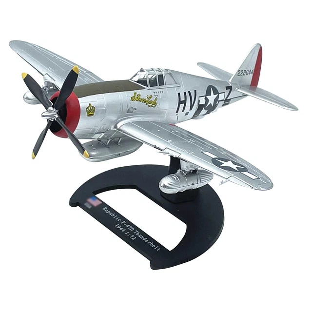 1:72 WWII USAF P-47D Thunderbolt Fighter Alloy Aircraft Miltary Plane ...